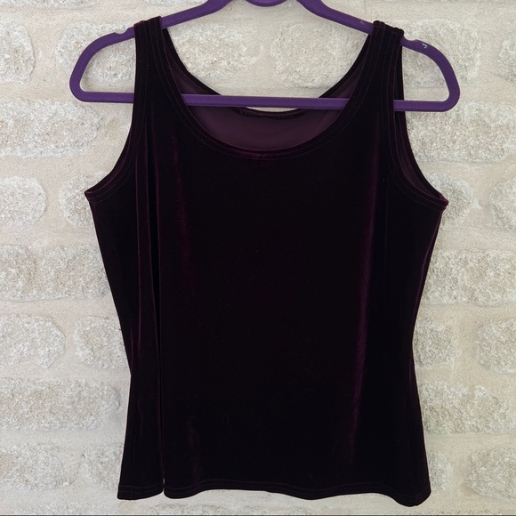 Double D Ranch | Tops | Double D Ranch Stretch Velvet Tank Top Purple M ...